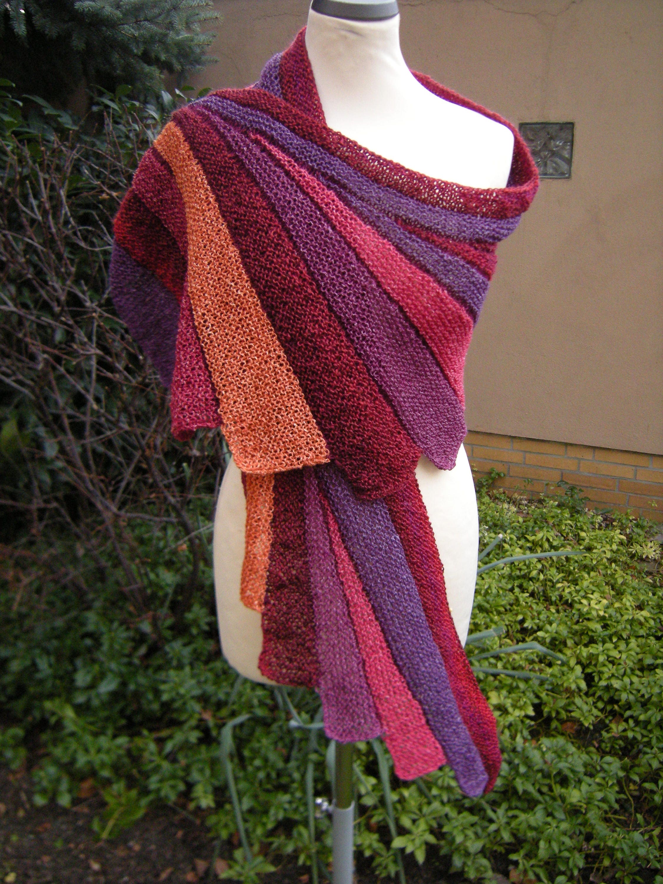 Knitting Instructions fan Scarf, DIY, Pattern, - Etsy