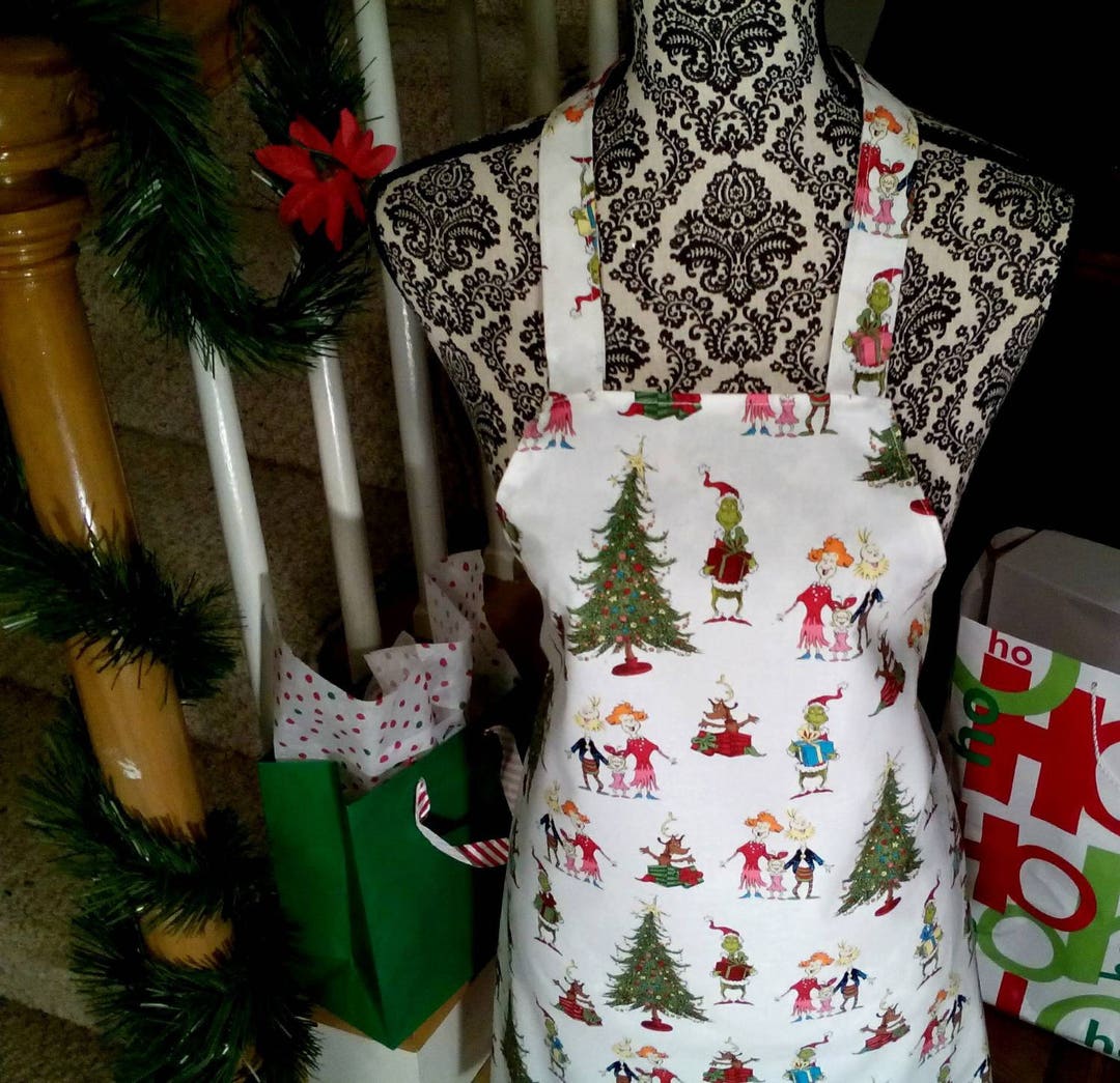 Handmade Grinch Apron With Pocket - Merry Grinchmas - Etsy