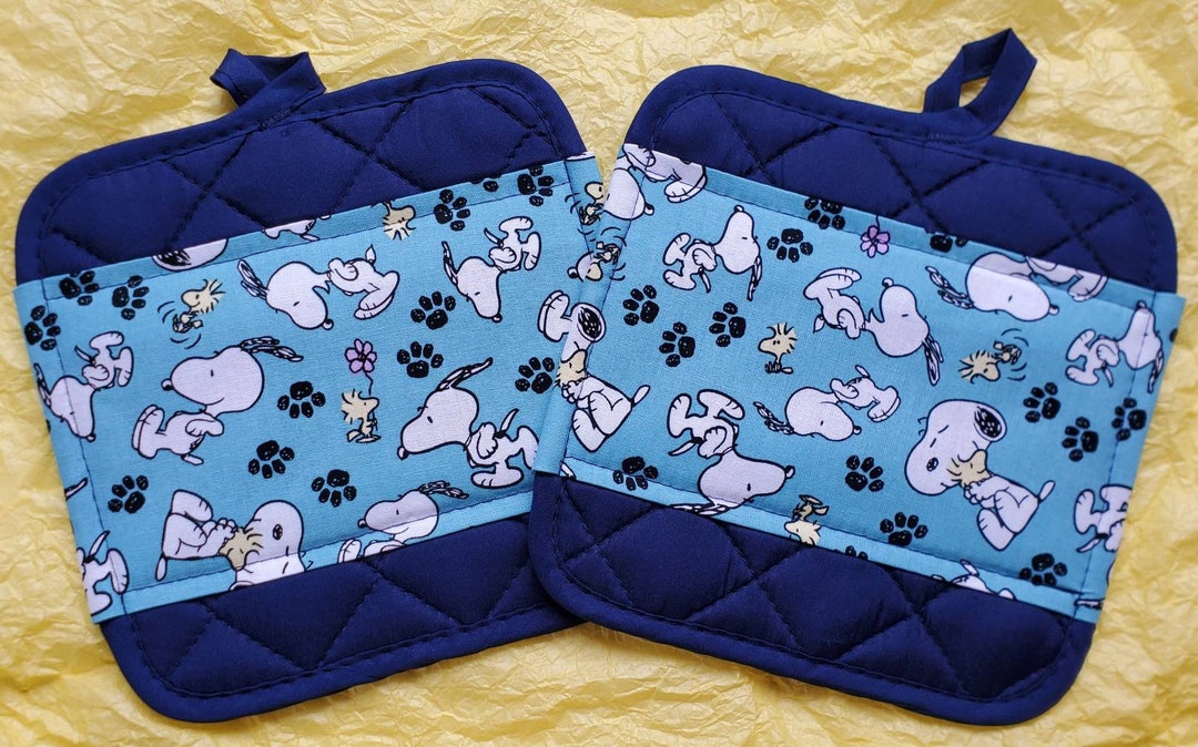 Handmade Snoopy and Woodstock Kitchen Pot Holders - Hot Pads - Etsy