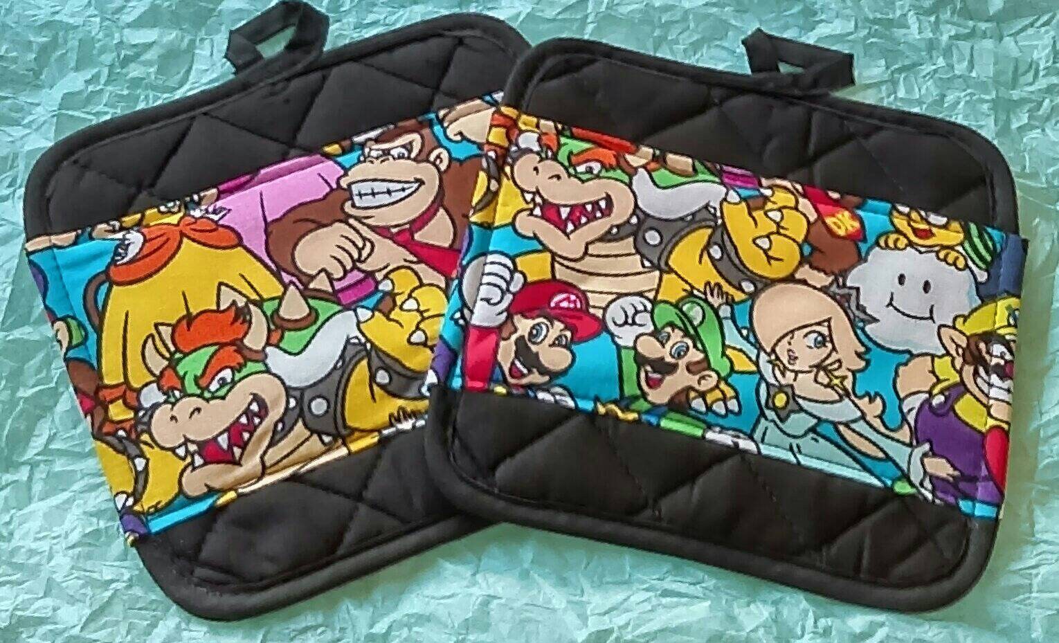 Nintendo Gaming Characters Kitchen Pot Holders - Hot Pads - Etsy