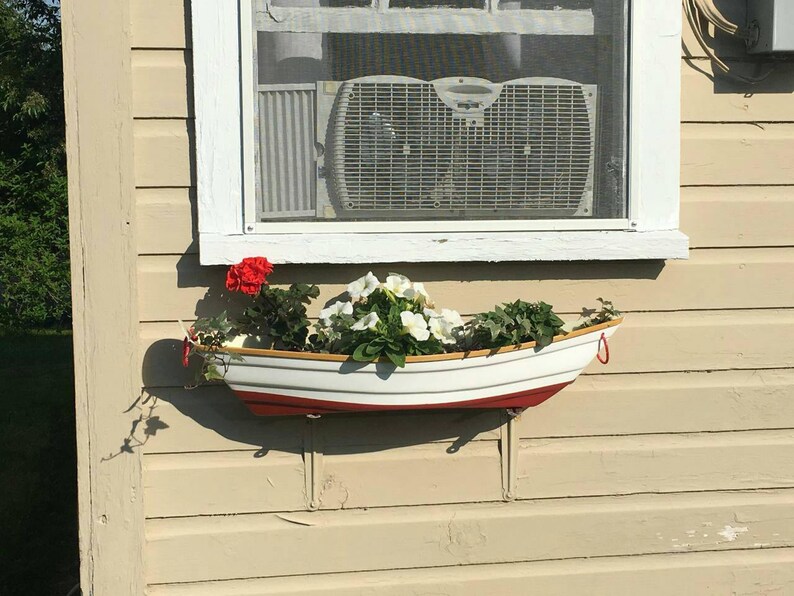 Nautical boat planters Mounts on any flat surface boat style | Etsy