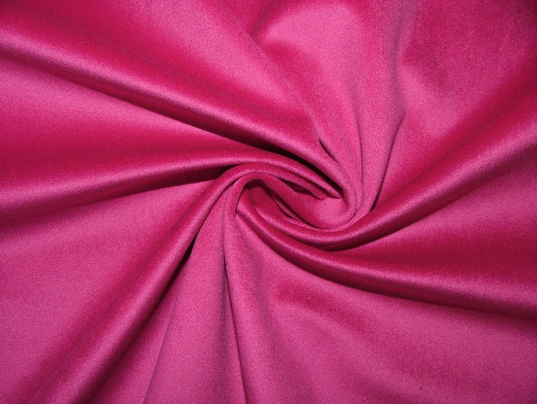 Cerise Colour Spectrum Plush Velvet Fabric Curtain Upholstery Cushion ...