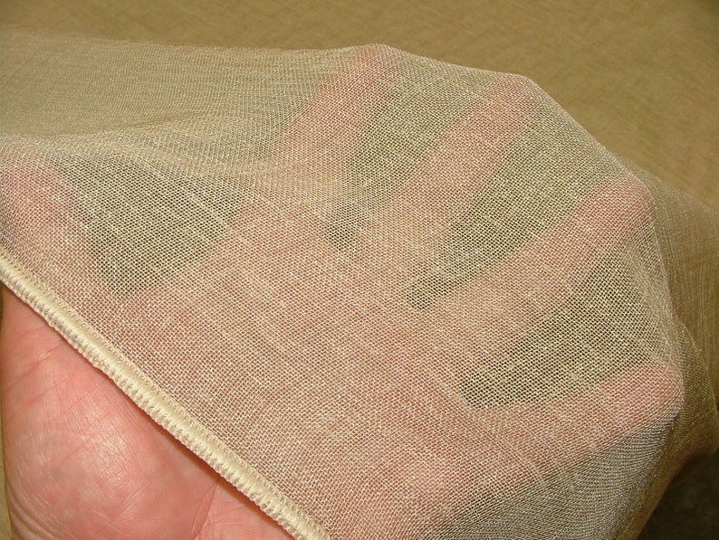 Linen Lead Weighted Voile Net Muslin Curtain Fabric Extra - Etsy