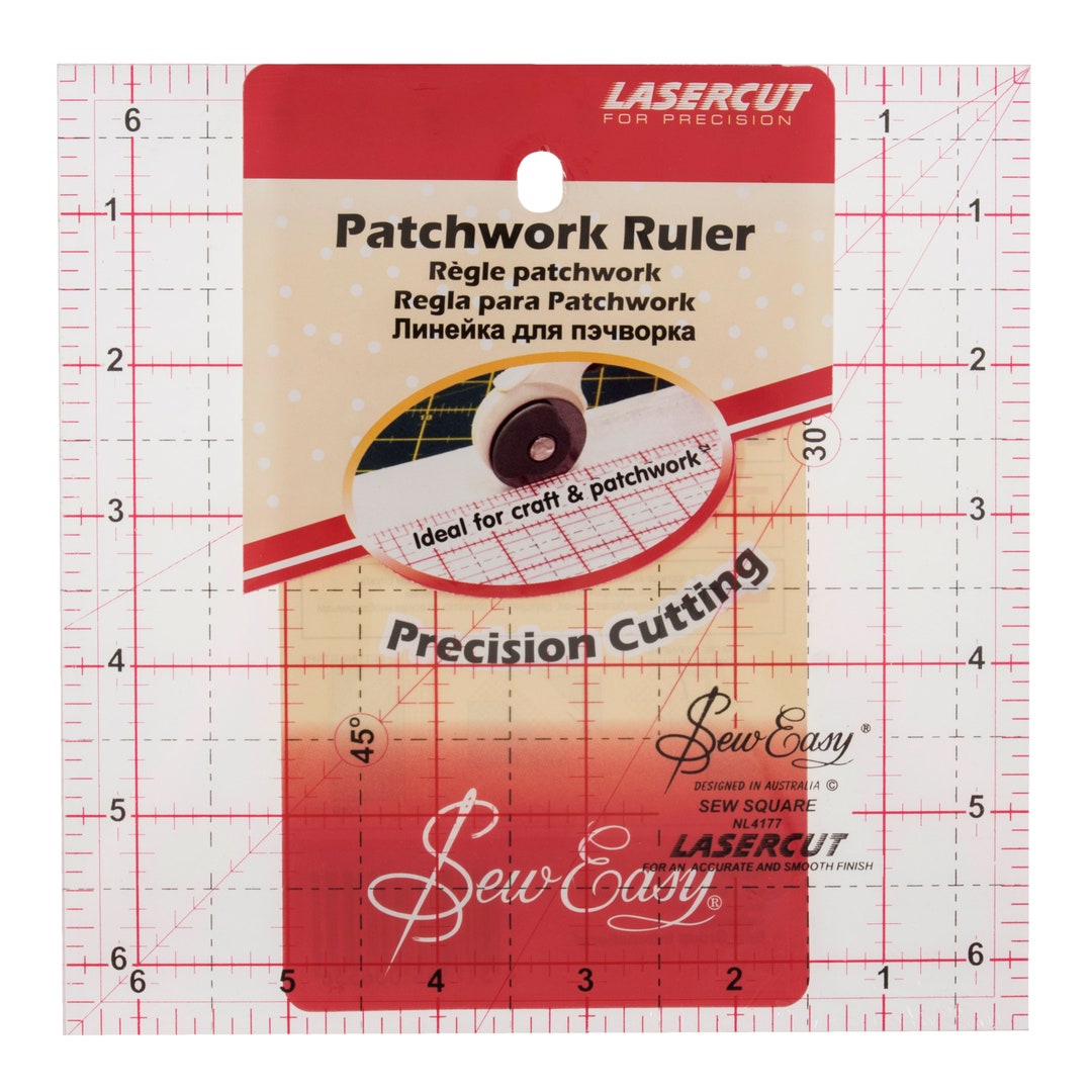 Sew Easy Quilters Craft Patchwork Template Quilting Ruler Rule Square 6 ...