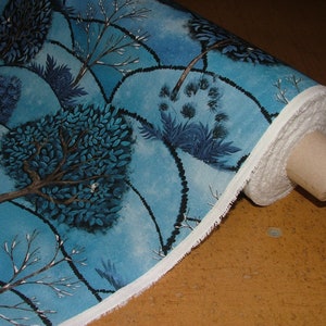 Winter Meadow Tree Cotton Fabric Curtain Upholstery Cushion Blanket ...