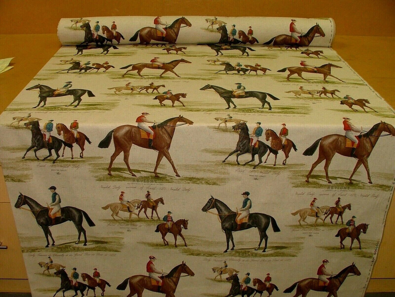 Vintage Ascot and Derby Horse Racing Cotton Fabric Curtain - Etsy UK