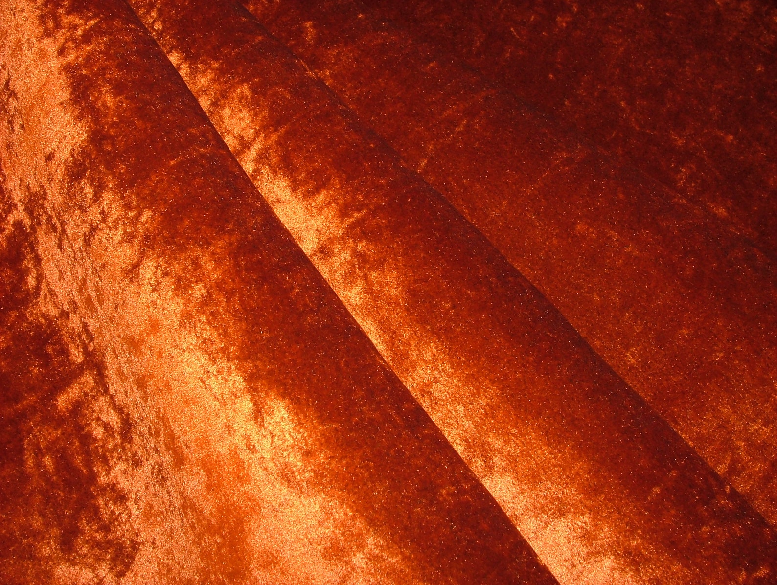 Vivid Orange Thick Crushed Velvet Fabric Upholstery Cushion Multi Use ...