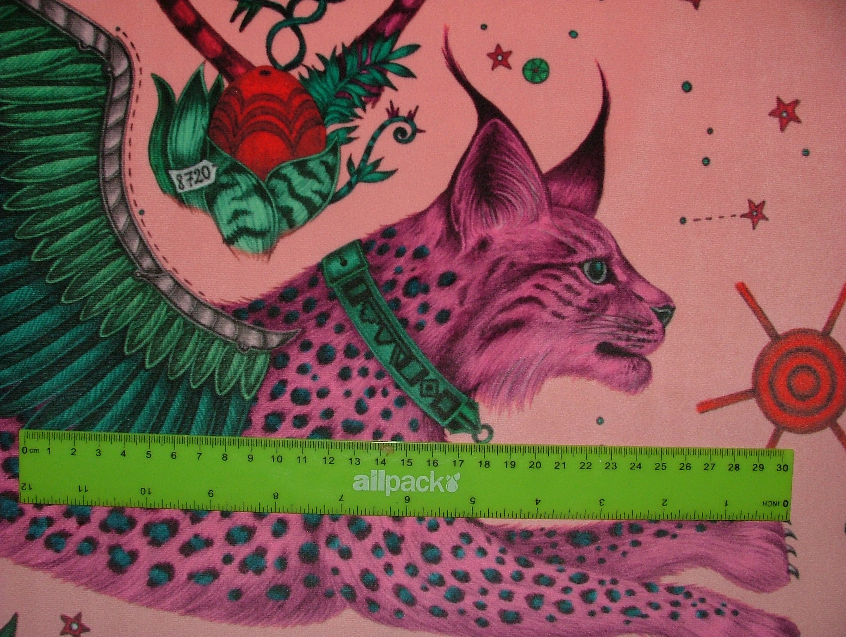 Emma J Shipley Lynx Coral Velvet Fabric Clarke & Clarke Curtain ...