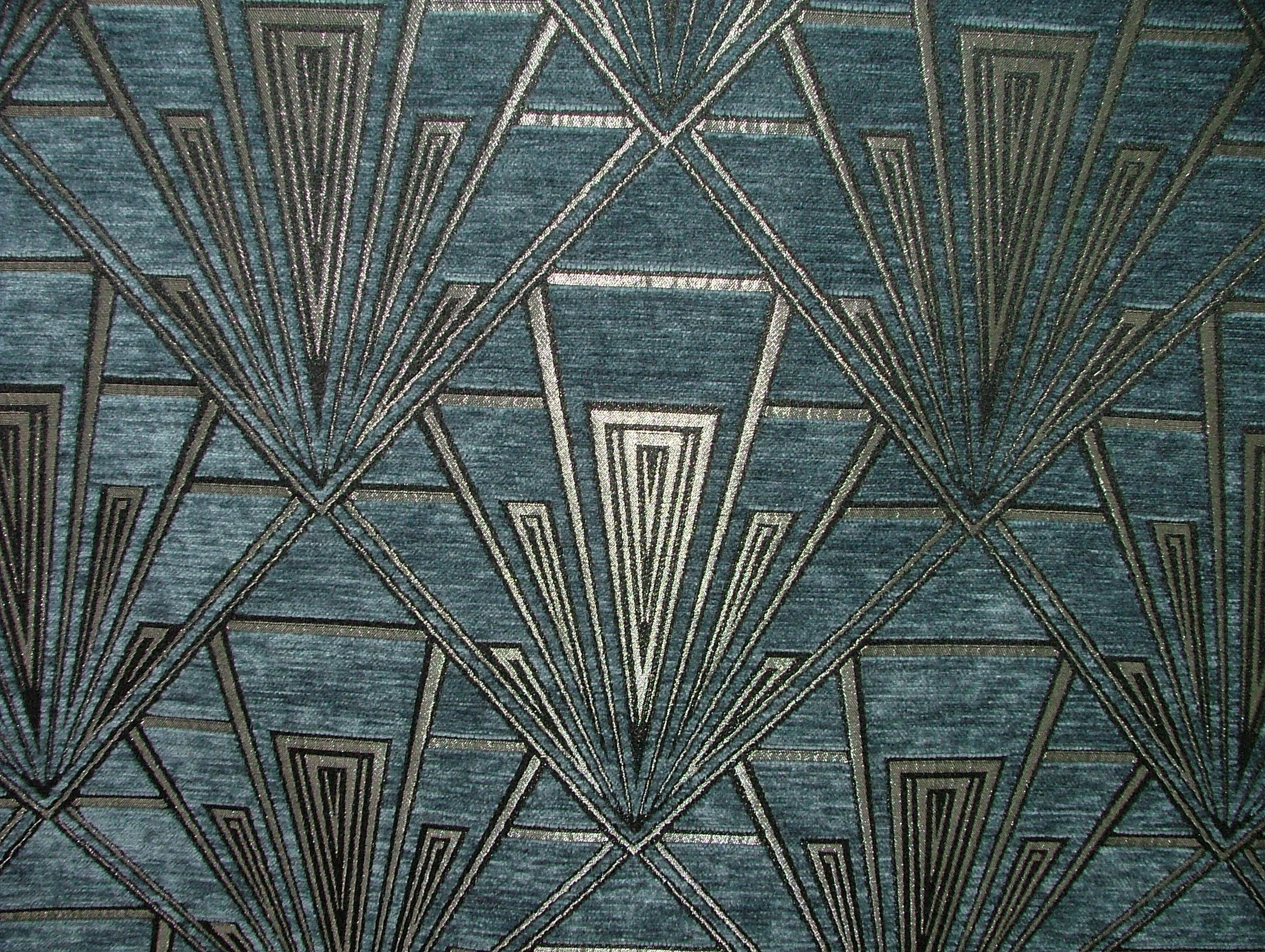 Gatsby Blue (decadence) Art Deco Velvet Chenille Fibre Naturelle ...