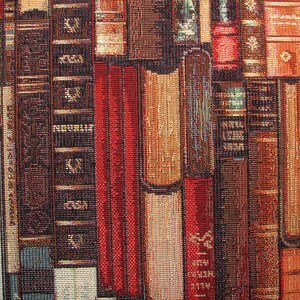 Library Books Tapestry Fabric Curtain Upholstery Cushion Blanket Throws ...