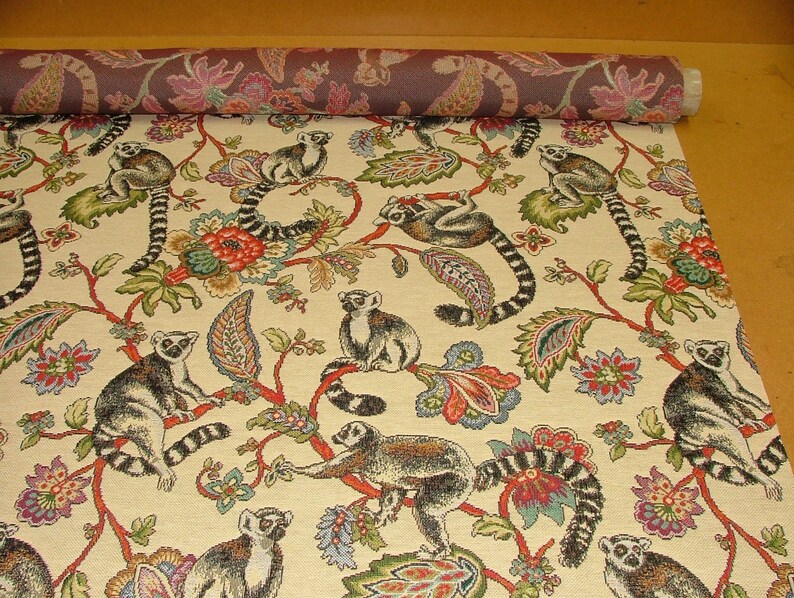 Animal Tapestry - Madagascan Lemur - Designer Fabric Ideal for ...