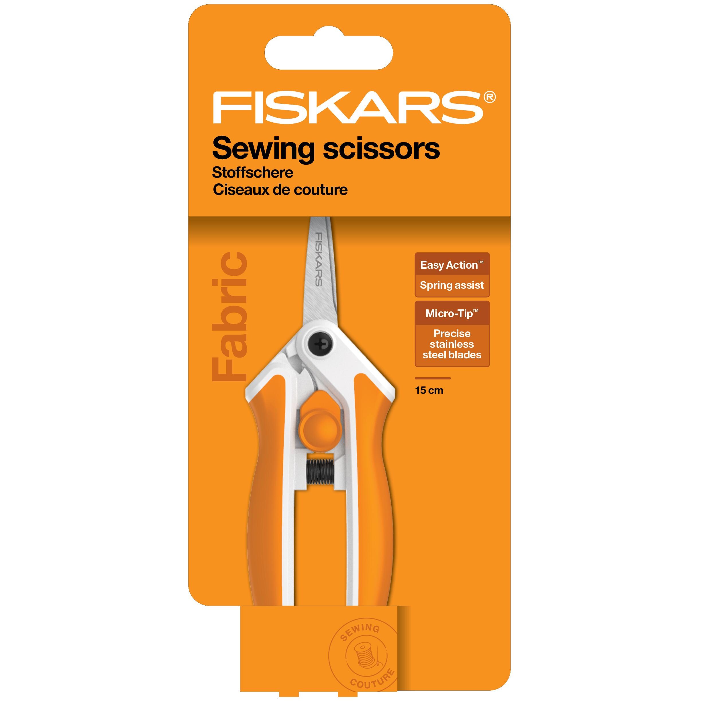 Brand New Genuine Fiskars Scissors - Easyaction Fabric Softgrip 15cm ...
