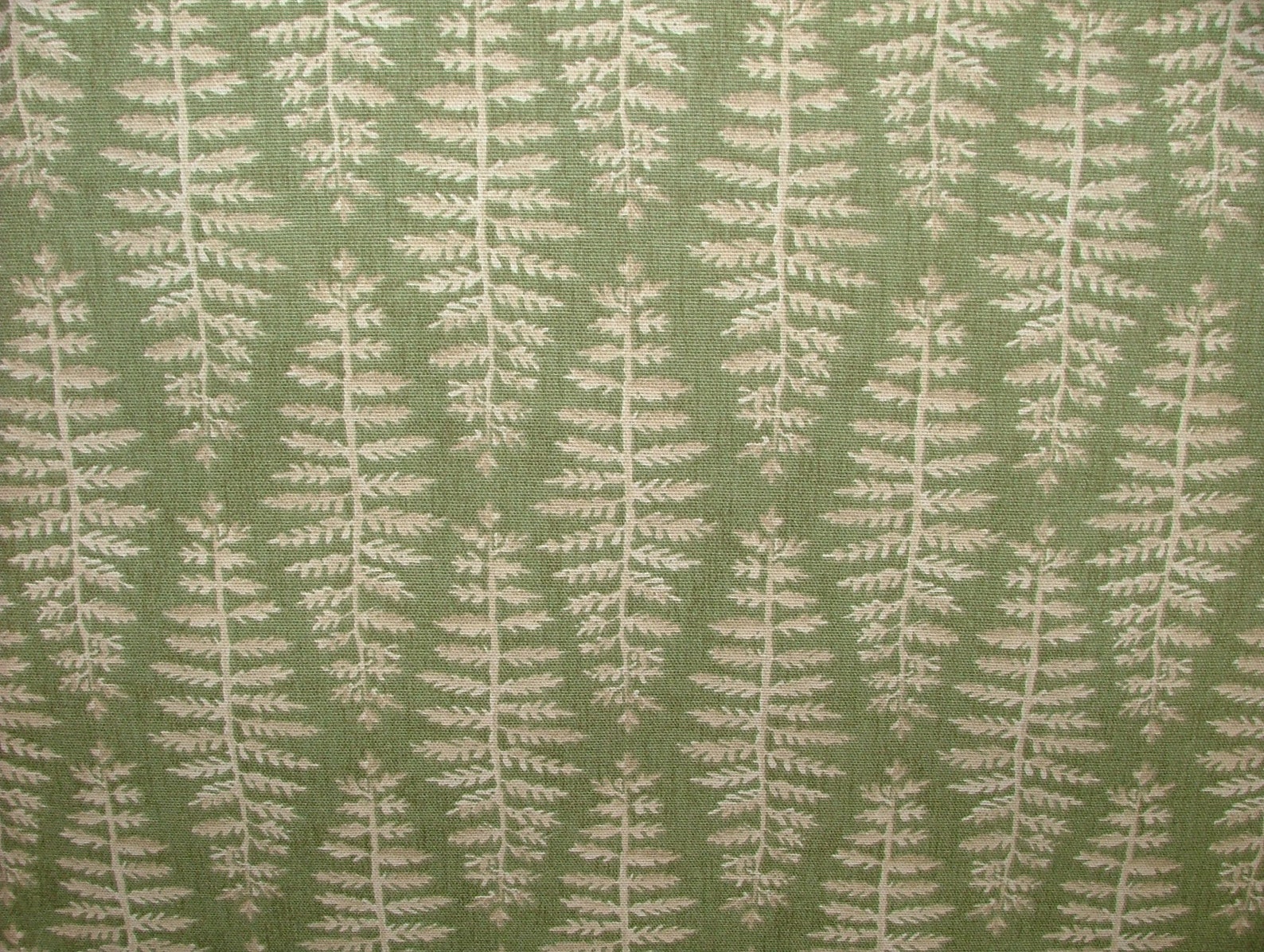 Botanical Fern Leaf Fern Green Cotton Curtain Upholstery Cushion Roman ...