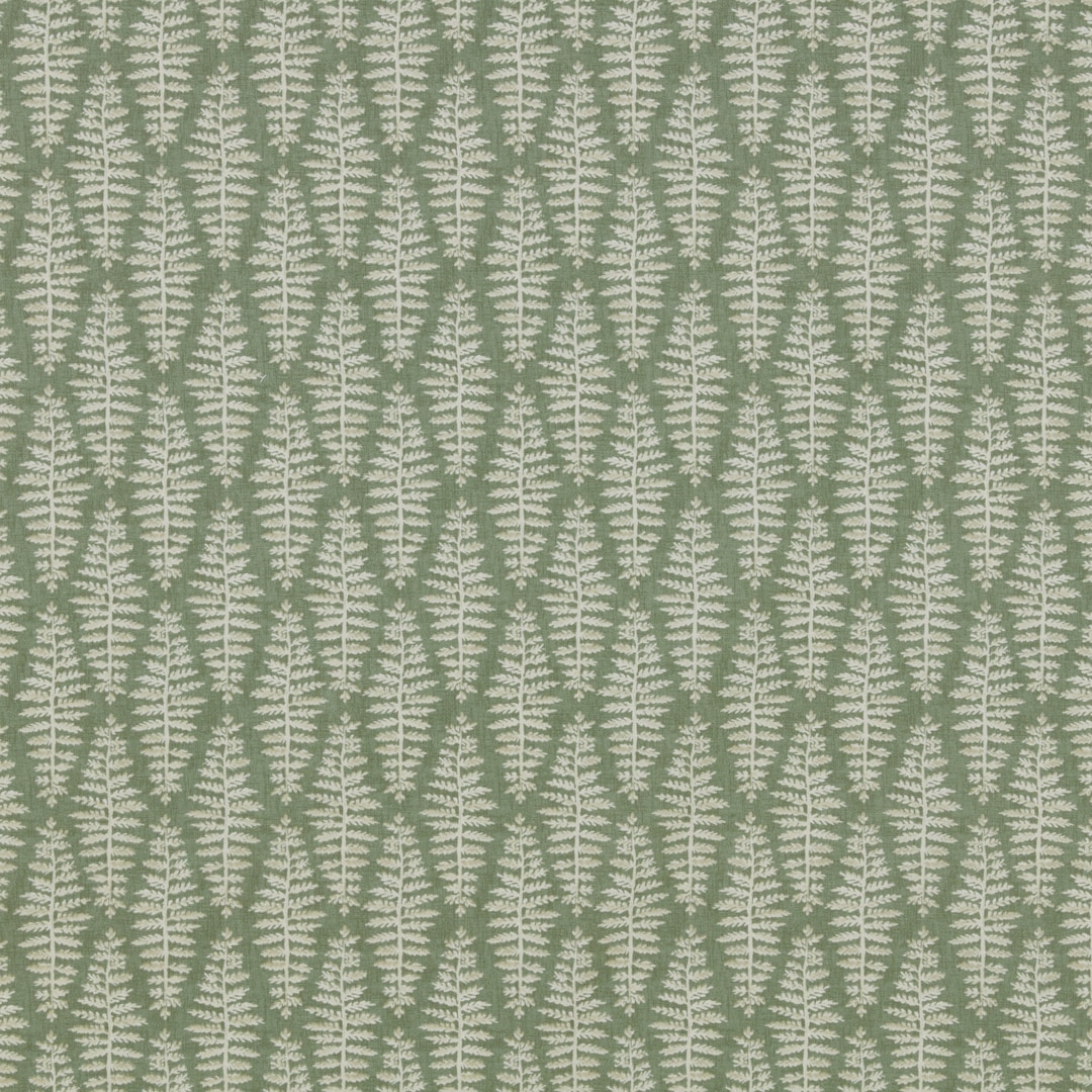 Botanical Fern Leaf Fern Green Cotton Curtain Upholstery Cushion Roman ...