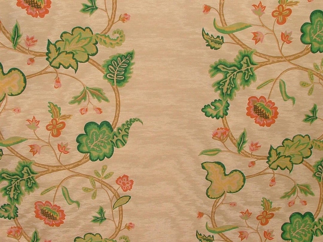 Marvic Textiles Watered Silk Fabric Moire Floral Curtain Upholstery ...
