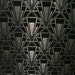 Gatsby Black (erte) Art Deco Velvet Chenille Fibre Naturelle Curtain ...