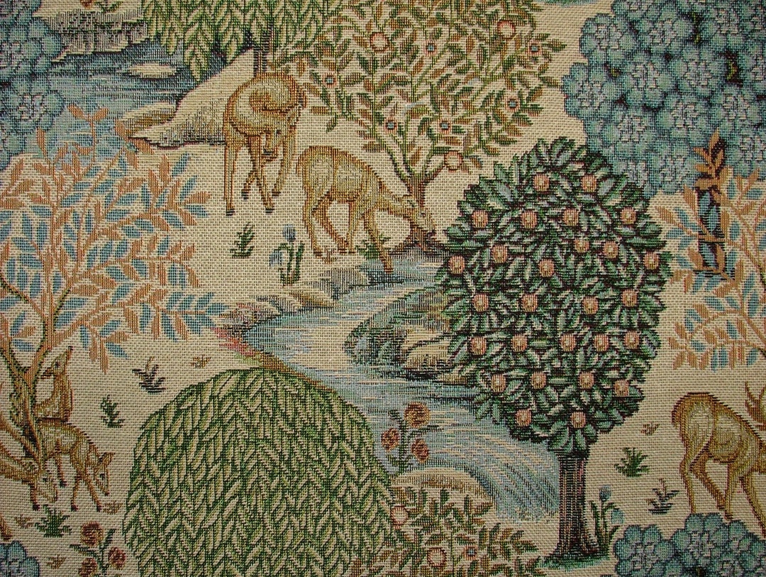 William Morris the Brook Natural Tapestry Curtain Upholstery Cushion ...