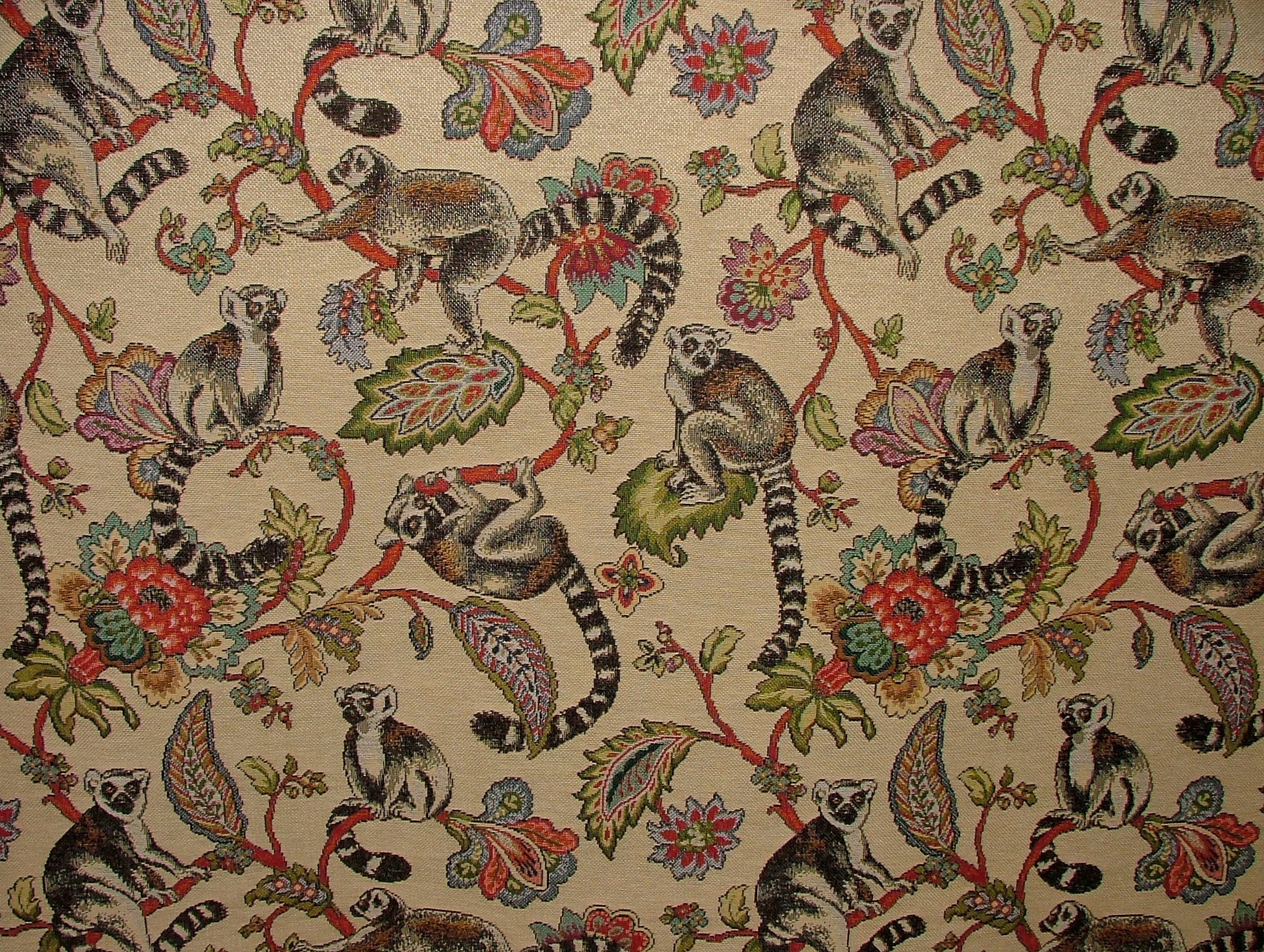 Animal Tapestry - Madagascan Lemur - Designer Fabric Ideal for ...