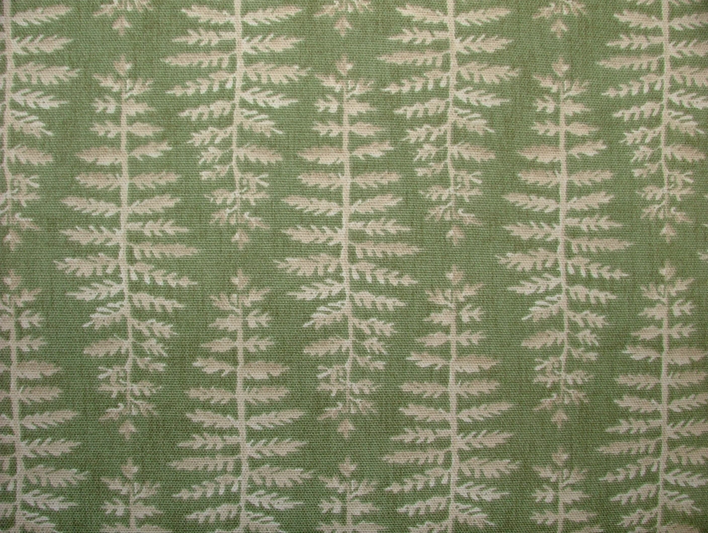 Botanical Fern Leaf Fern Green Cotton Curtain Upholstery Cushion Roman ...