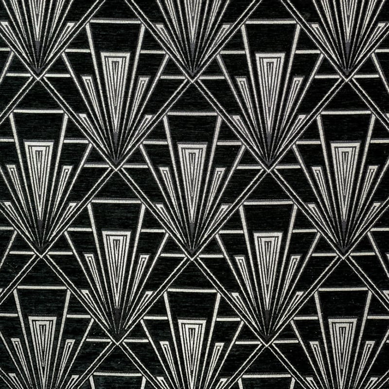 Silver Black Chenille Fabric - Etsy UK