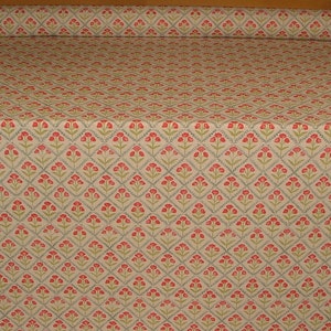 Devonshire Poppy Red Floral Linen Blend Fabric Curtain Cushion ...