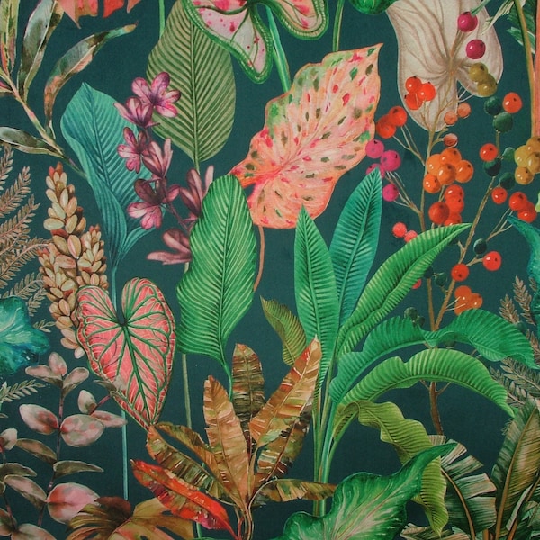 Barbados - Reef, Coral Pattern Cut Velvet Upholstery Fabric by the Yard ...