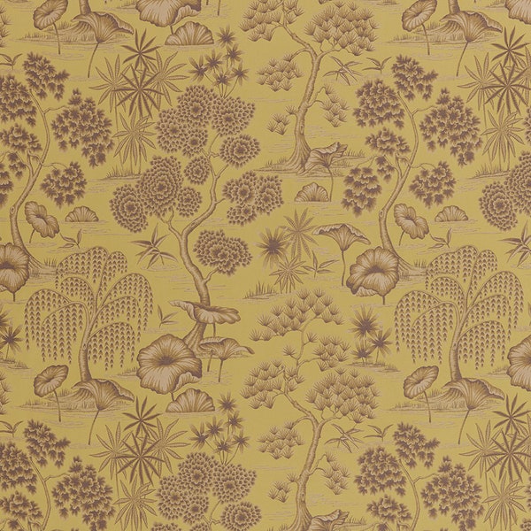 Yellow Chinoiserie Fabric - Etsy