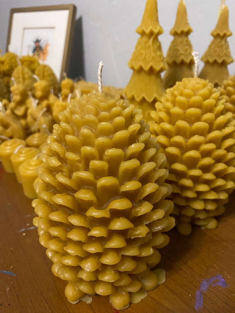 Pine Cone Beeswax Candle - Etsy
