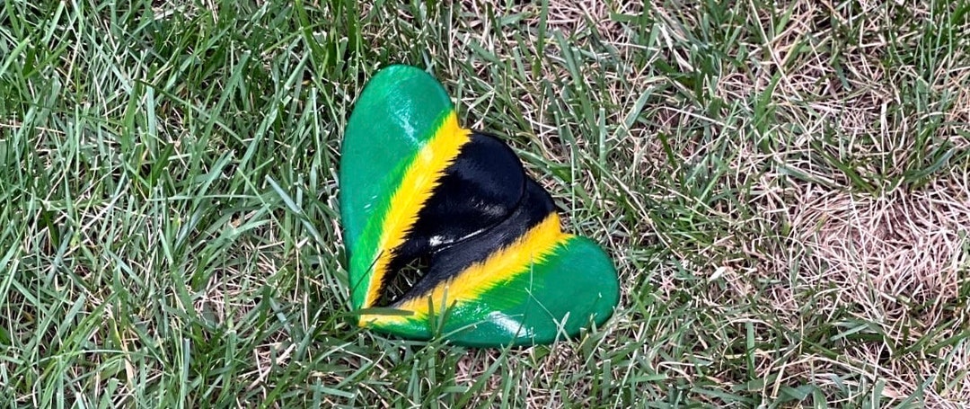 Glazed Irie Heart Jamaican Flag Colors - Etsy