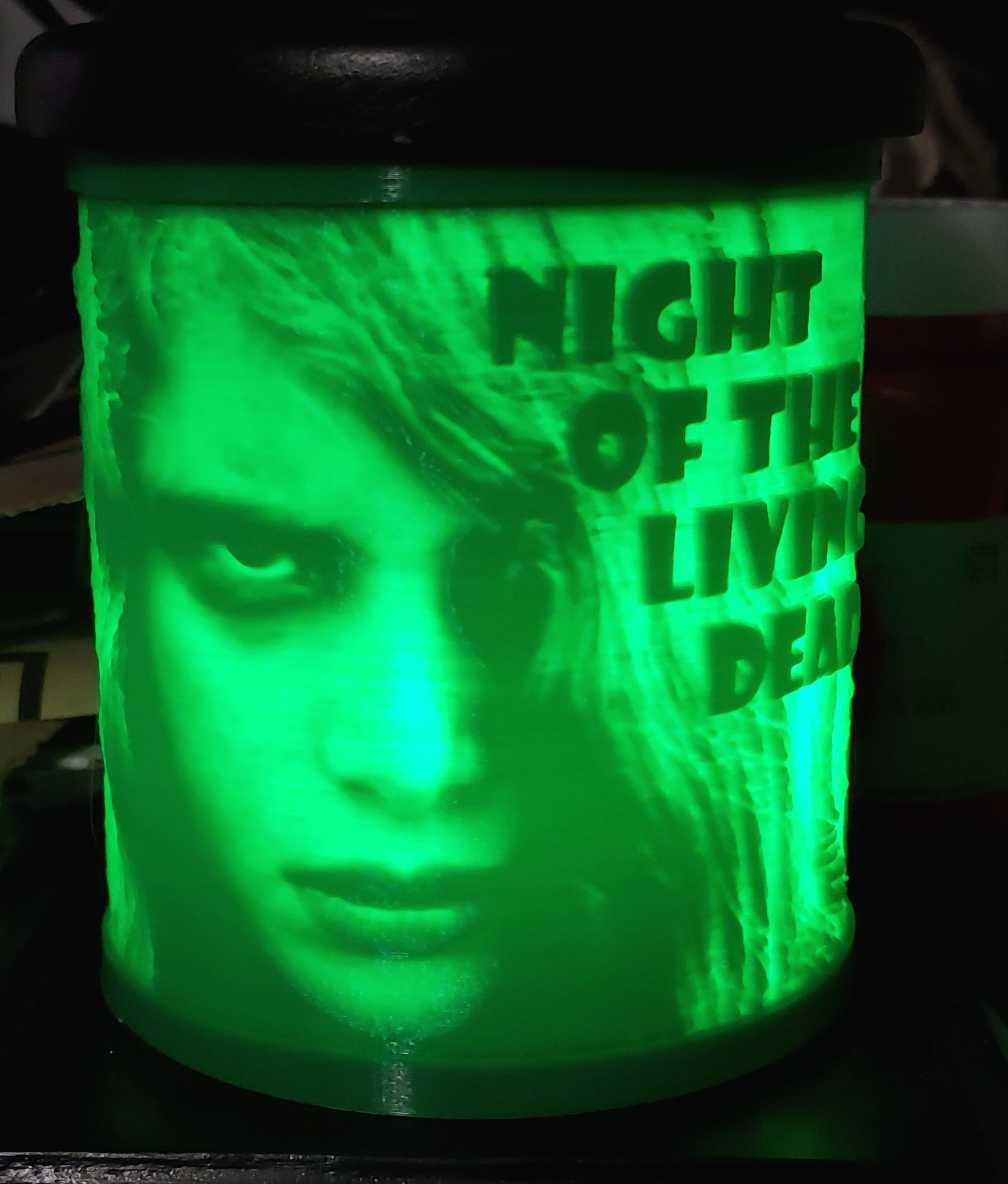 Memorabilia Night of the Living Dead Wooden lamp with 3D printed ...