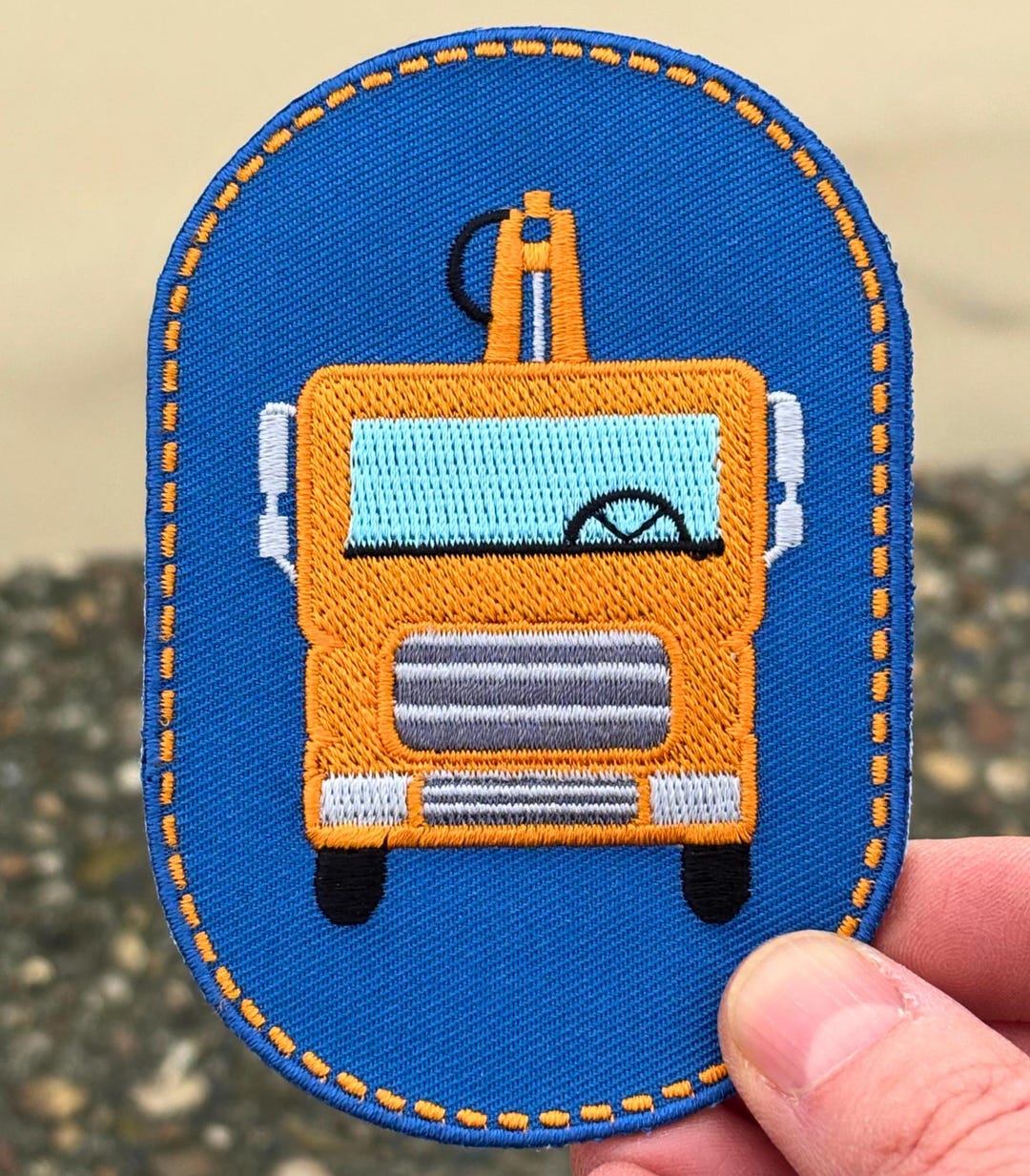 Iron-on Knee Patches With Construction Truck Embroidery, to Mend ...