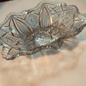 Vintage EAPG Indiana Glass 123 Large Rectangular Fruit Bowl Dish ...