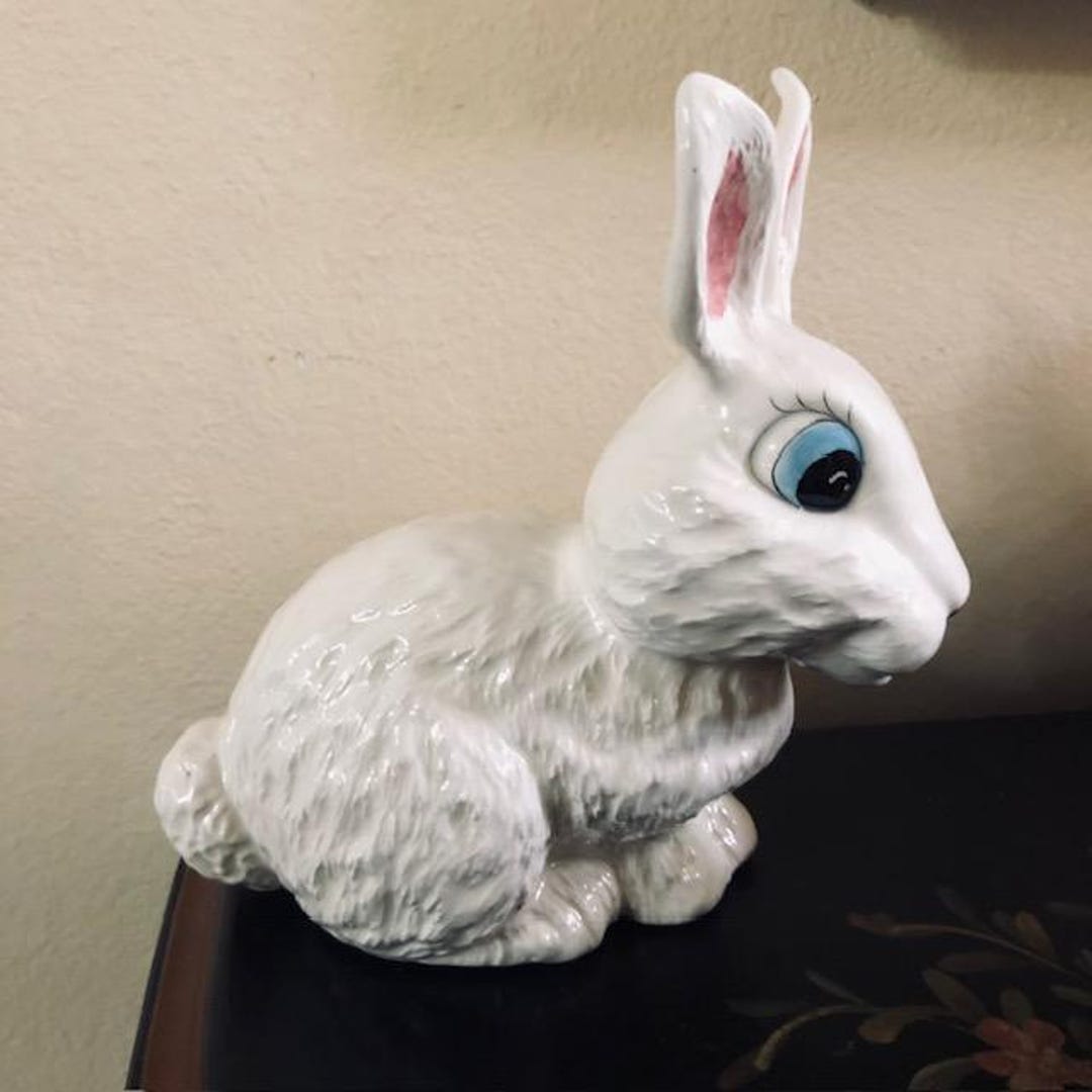 Vintage Ceramic Bunny Rabbit Coin Bank Free Shipping - Etsy