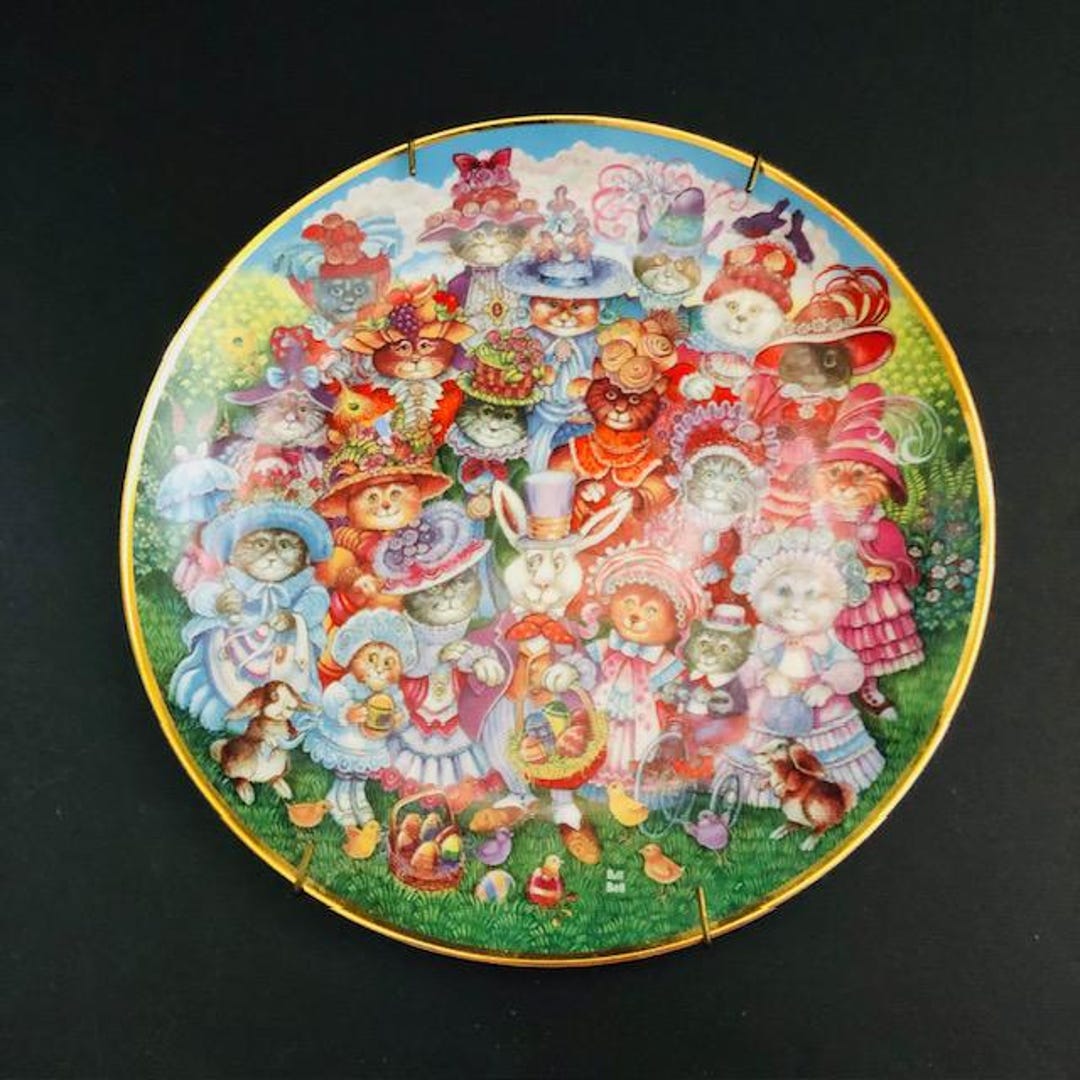 Vintage Easter Purrade Collector Plate Bill Bell Franklin Mint Holiday ...