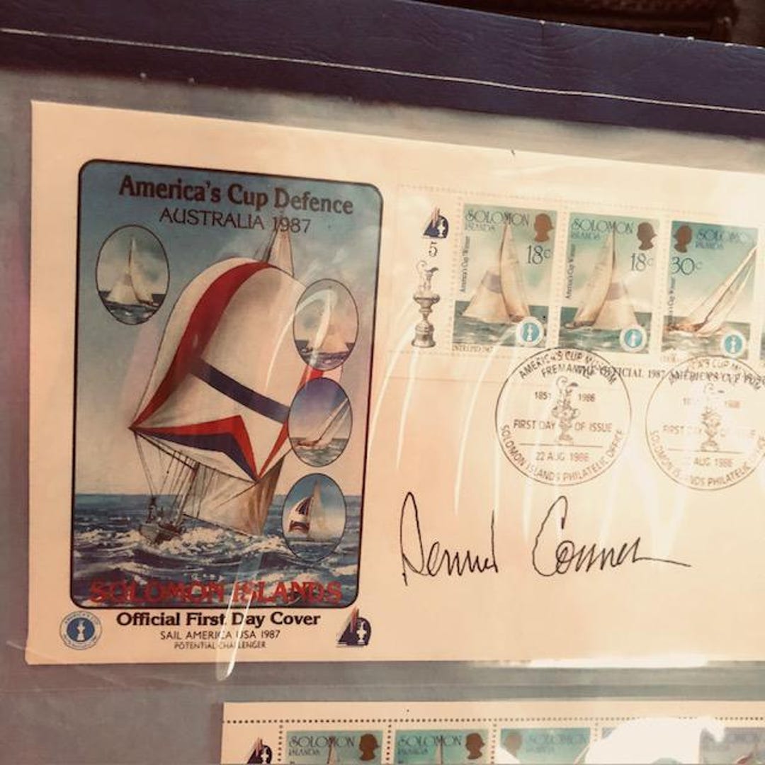 Vintage Dennis Conner 1987 America's Cup Official First Day Cover ...