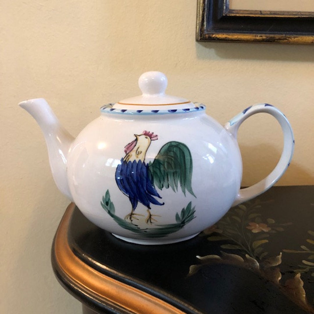 Tuscan Decor Rooster Chicken Teapot Free Shipping Country Kitchen ...