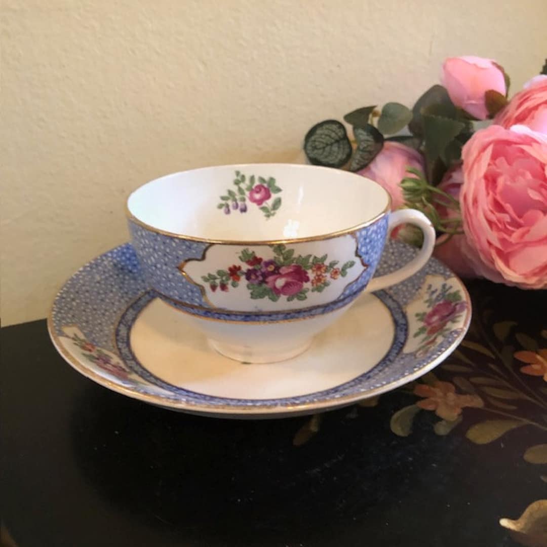 Vintage Booths England Floral Teacup and Saucer Set Free Shipping ...