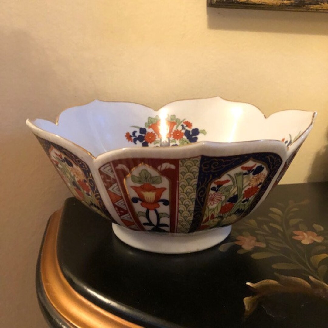 Asian Decorative Porcelain Bowl With Floral Design Free Shipping ...