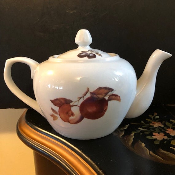 Tea Pot Fruit Apples Cherries Teapot Cordon Bleu BIA Kitchen | Etsy