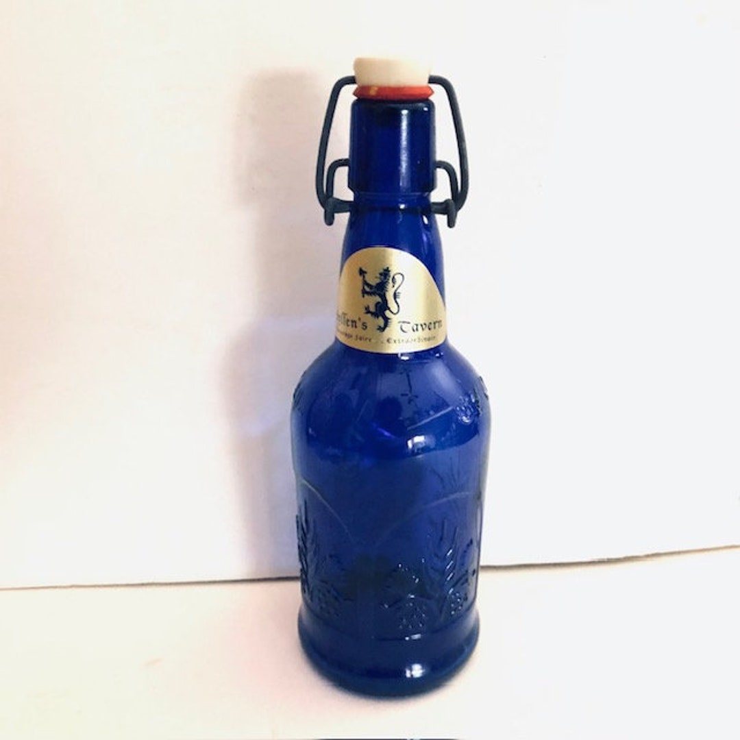Gyllen's Tavern Cobalt Blue Glass Beer Bottle Flexicap Free Shipping ...