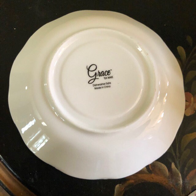 Grace Tea Ware Pink Roses Flowers Teacup Floral Tea Cup Saucer - Etsy