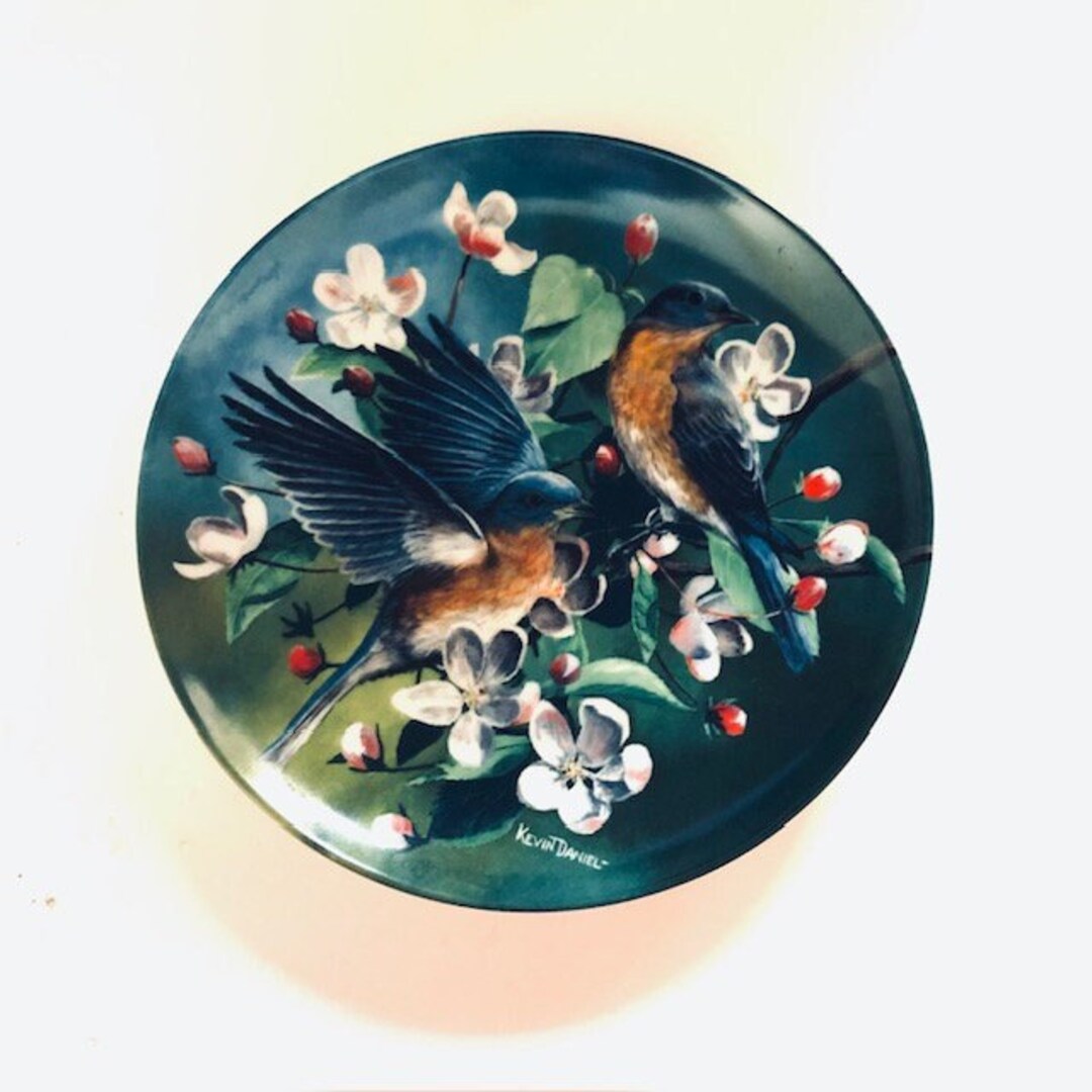 1986 the Blue Bird Decorative Wall Plate Free Shipping Edwin Knowles ...