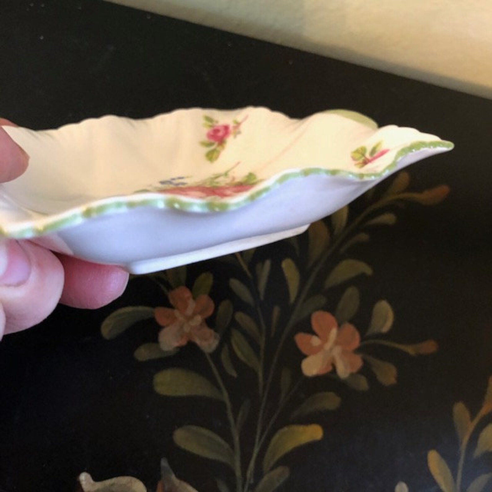 Vintage Shelley England Pink Roses Floral Flowers Pin Trinket Soap Dish ...