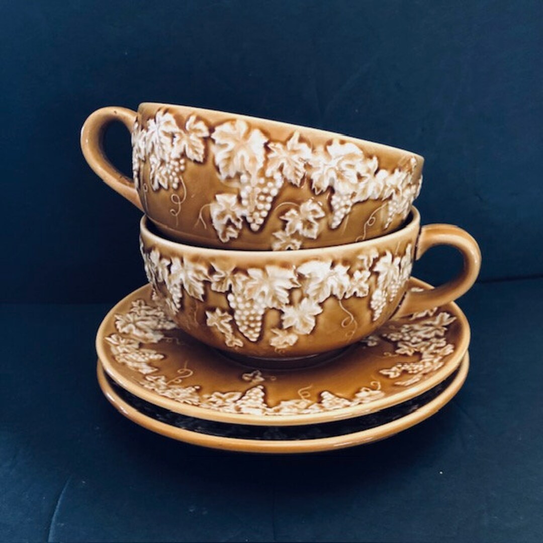 Set of 2 Vintage Lefton Pottery Serving Bowl and Saucer H5982 Free ...