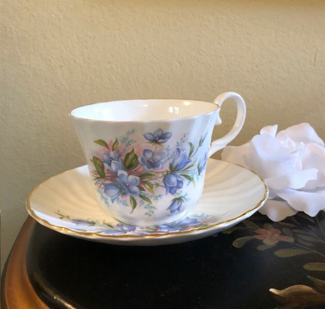Royal Stuart Bone China Blue Forget Me Nots Flowers Floral Teacup and ...