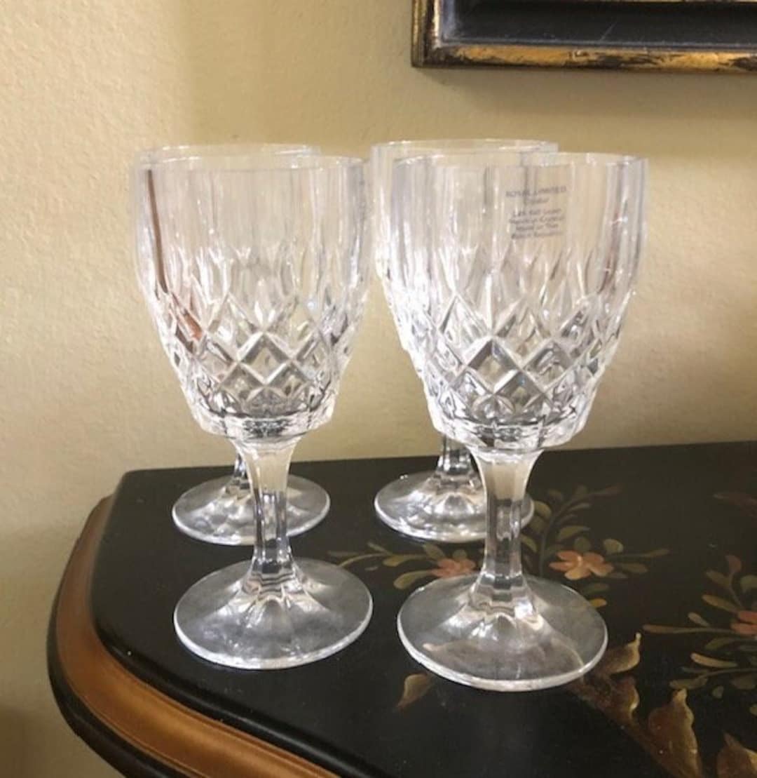 Set of 4 Royal Limited Crystal Wine Glasses Set Free Shipping 24% Lead ...