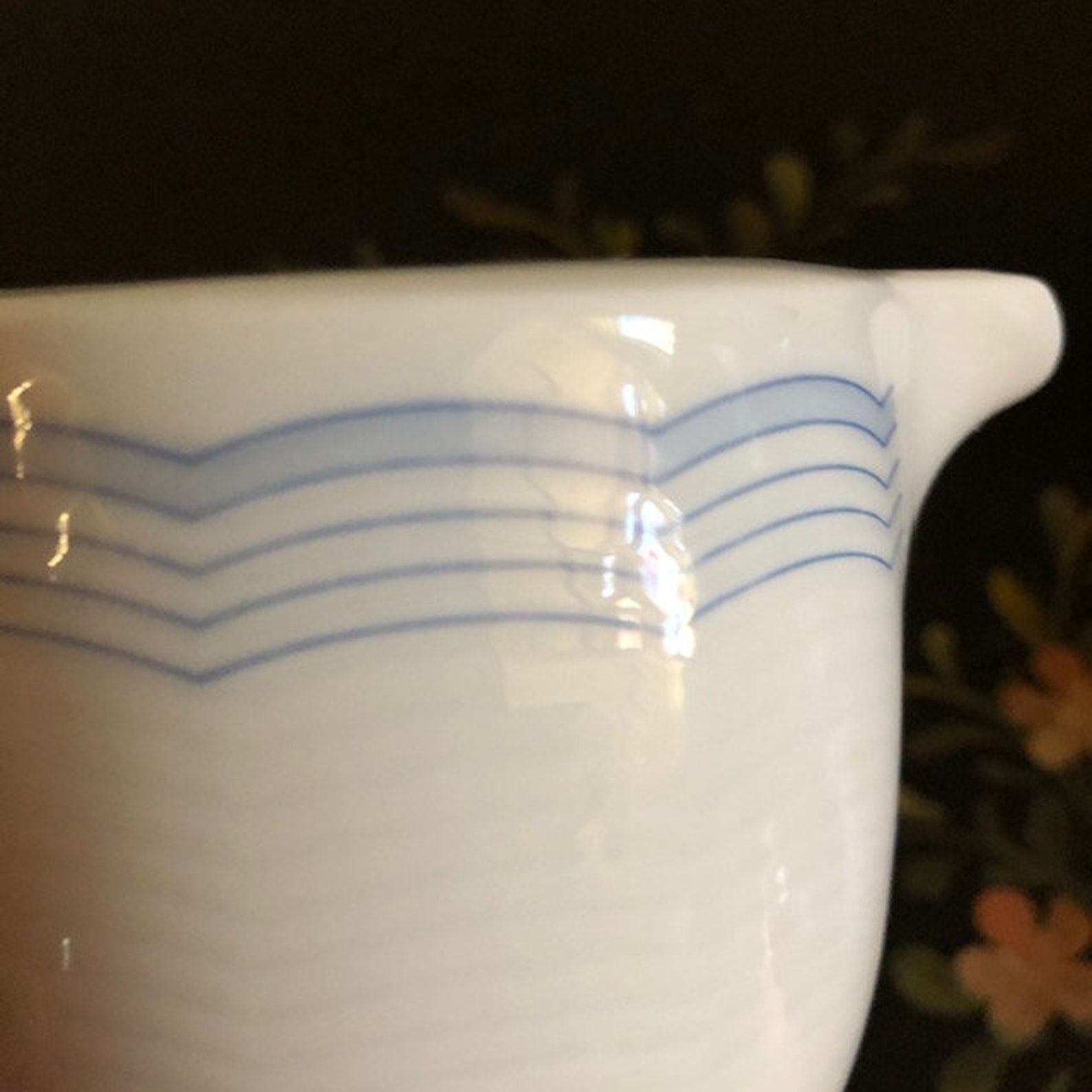 Blue and White Ceamer with Wave Pattern by Arzberg Germany | Etsy