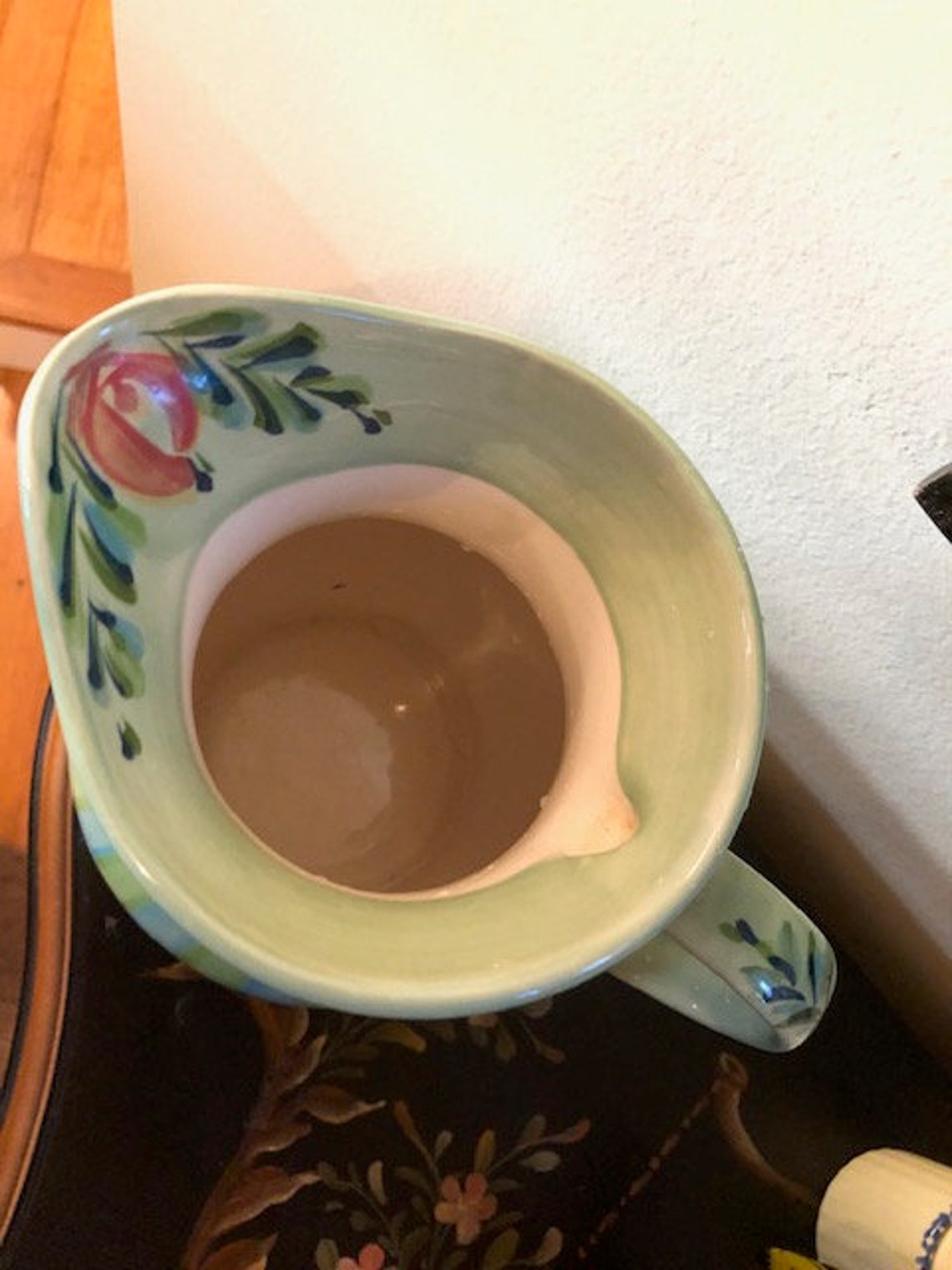 Gail Pittman Pottery Southern Living at Home Green and Blue Pitcher ...