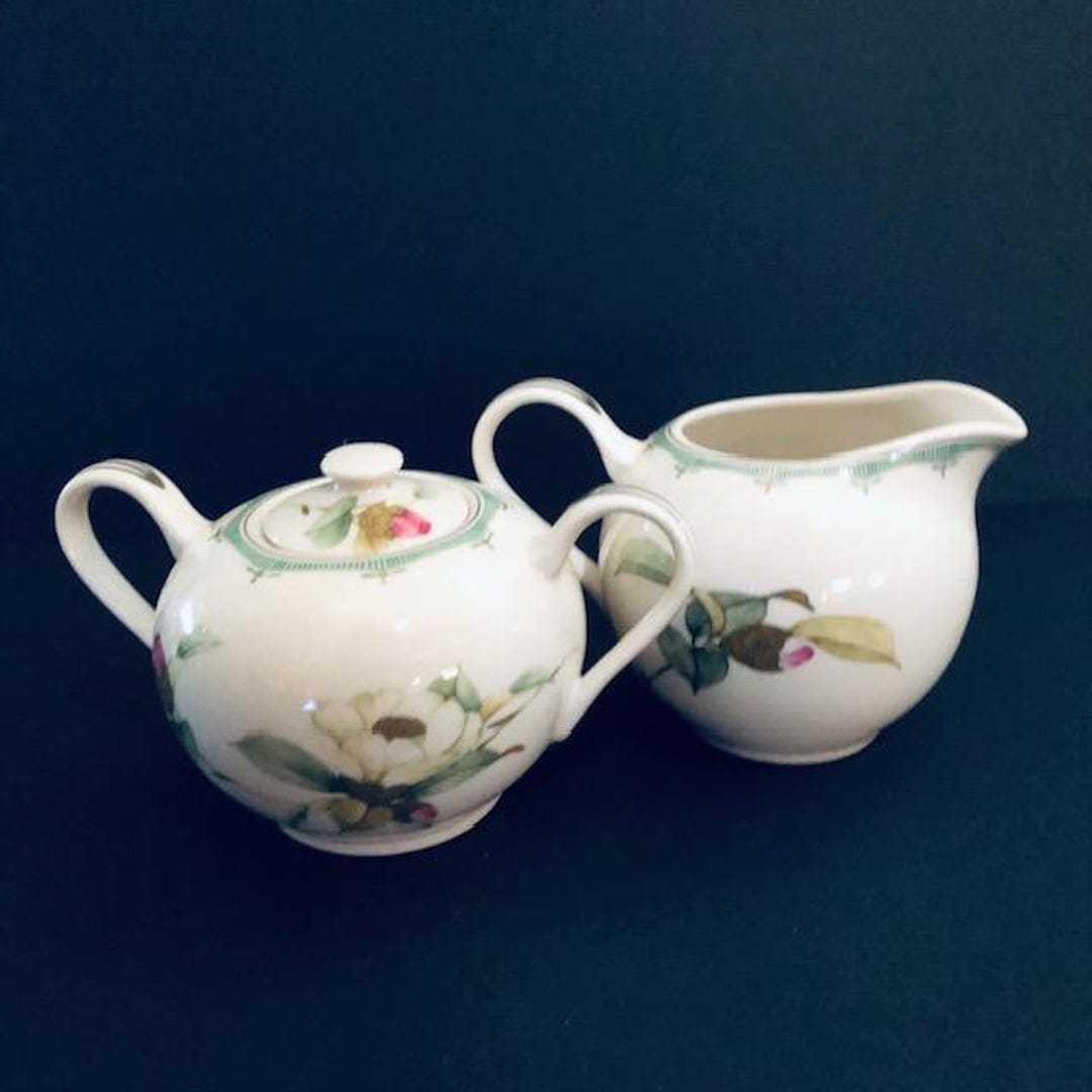 Vintage Grace Tea Ware Floral Creamer and Covered Sugar Bowl Set - Etsy