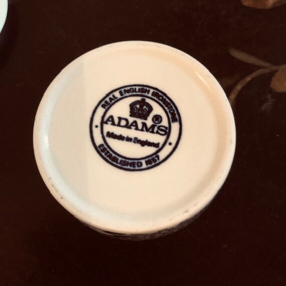 Vintage Round Adams Ironstone England Blue and White … - Gem